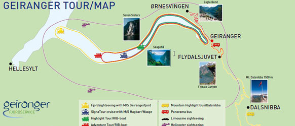 Things to do in Geiranger norway maps